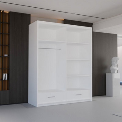 Sliding Wardrobes 4U Bradford Modern High Gloss Sliding Door Wardrobe ...