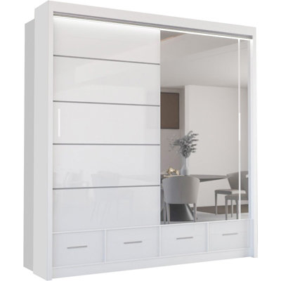 Sliding Wardrobes 4U Bradford Modern High Gloss Sliding Door Wardrobe ...