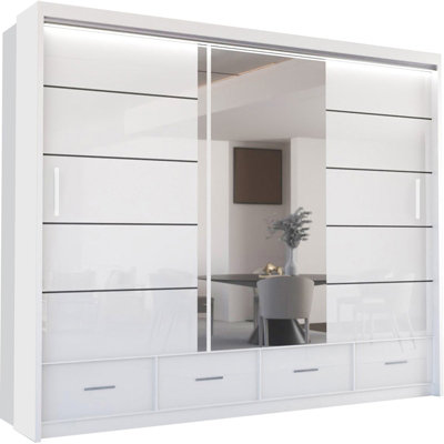 Sliding Wardrobes 4U Bradford Modern High Gloss Sliding Door Wardrobe ...