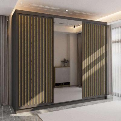 Sliding Wardrobes 4U Ronal 2&3 Sliding Door Wardrobe in 4 Colors White ...