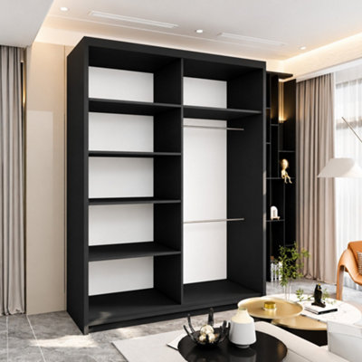 Sliding Wardrobes 4U Ronal 2&3 Sliding Door Wardrobe with LED Light ...