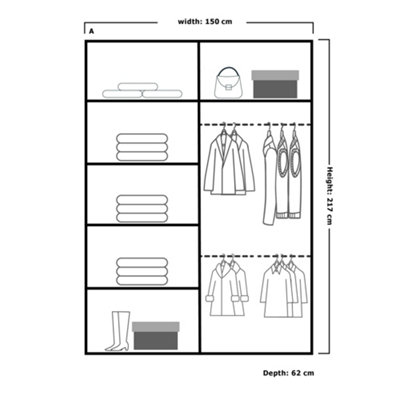 Sliding Wardrobes 4U Ronal 2&3 Sliding Door Wardrobe with LED Light ...