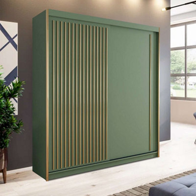 Sliding Wardrobes 4U Vestura 2&3 Sliding Door Wardrobe in Green Color ...