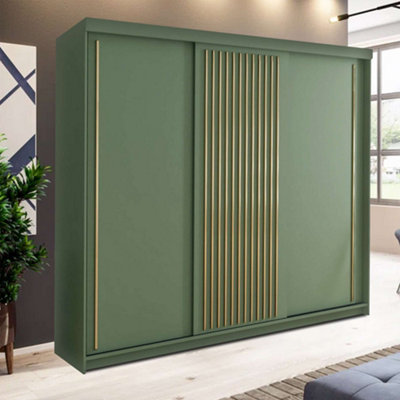 Sliding Wardrobes 4U Vestura 2&3 Sliding Door Wardrobe in Green Color ...