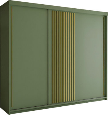Sliding Wardrobes 4U Vestura 2&3 Sliding Door Wardrobe in Green Color ...