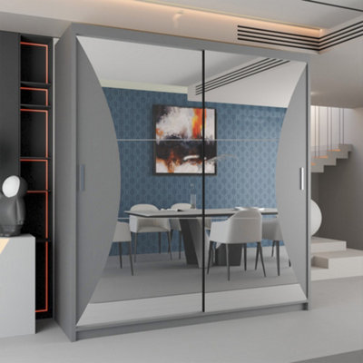 Sliding Wardrobes 4U Whitworth Mirror Sliding Door Wardrobe in 3 Colors ...