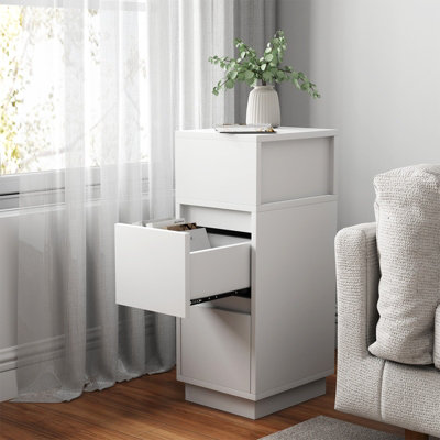 Slim Bedside Tables,Small Narrow Side End Tables with Drawers for Bedroom