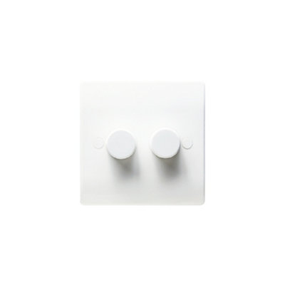 SLIM LINE 2G 2W PUSH ON /OFF DIMMER SWITCH, 400W, WHITE