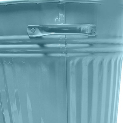 Slim Metal Bin with Dustbin Lid Straight Sided Retro Bin, Animal Feed ...