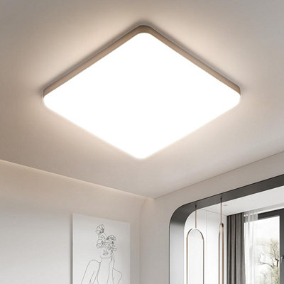 Slim Modern Square LED Ceiling Light 48W 5400lm 4000K Neutral White IP44
