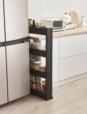 Slim Slide Out Kitchen Trolley Rack Holder Storage Shelf Organiser ...