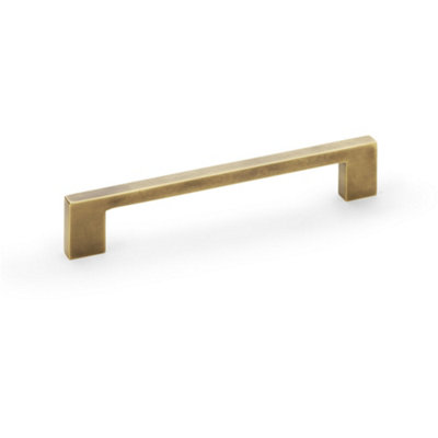 Slim Square Bar Pull Handle - Antique Brass - 160mm Centres SOLID BRASS ...