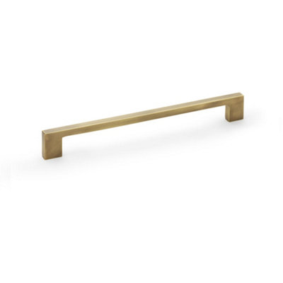 Slim Square Bar Pull Handle - Antique Brass - 224mm Centres SOLID BRASS ...