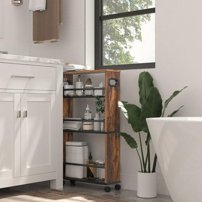 Slim Storage Trolley, Narrow Kitchen Cart, Slide Out Kitchen Trolley on ...