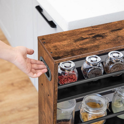 Slim Storage Trolley, Narrow Kitchen Cart, Slide Out Kitchen Trolley on ...