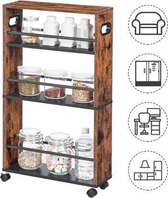 Slim Storage Trolley, Narrow Kitchen Cart, Slide Out Kitchen Trolley on ...