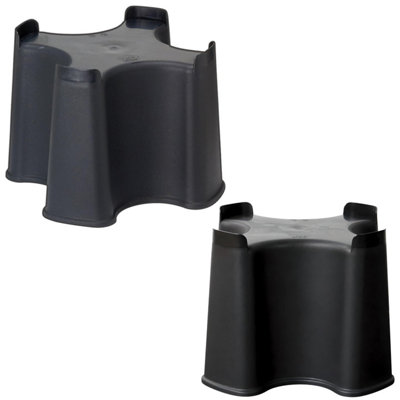 Slimline Black Water Butt Stand Accessory Stable Weather Resistant ...