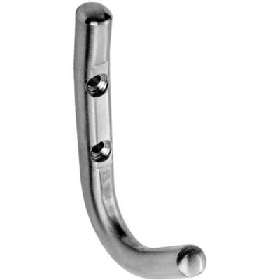 Slimline One Piece Coat Hook 55mm Projection Satin Stainless Steel ...