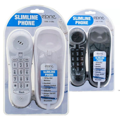 Slimline Telephone Phone Landline Home Memory Led Call Indicator Office ...