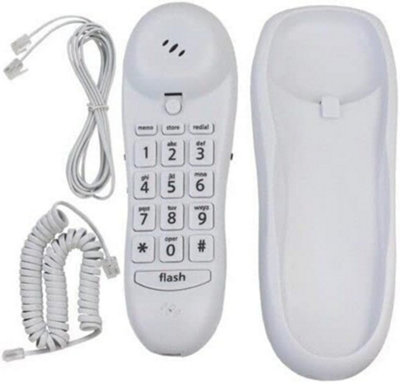 Slimline Telephone Phone Landline Home Memory Led Call Indicator Office ...