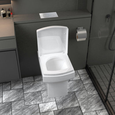 SLINE Bathroom Back to Wall BTW Toilet WC Square Pan Soft Close Seat ...