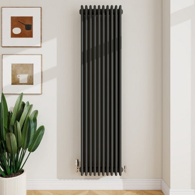 Sline Radiator Classic 4 Column Cast Iron Inspired Radiators Anthracite ...