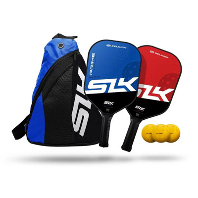 SLK Prime Max Pickleball Paddle Bundle - 2 Paddles, 3 Balls & Sling Bag ...