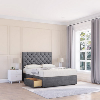 Sloomy 6FT Mayfair Divan Bed Base Armour Coinston ,2 Drawers & 26 ...