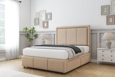 Sloomy Lancaster Pebble Plush Divan Bed 4 Drawers-54" Floor Standing ...