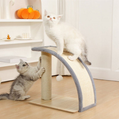 Slope Shape Sisal Cat Scratching Post with Backscratcher