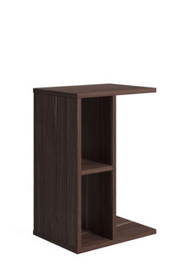 Slot C-Shaped Side Table with Storage Shelf, 40 x 30 x 59 cm 3 Tier ...