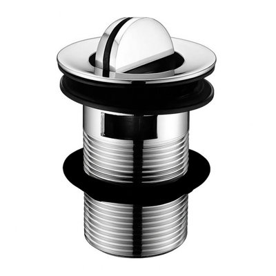 Slotted Basin Flip Waste Chrome - Push Button Waste for Basins with ...