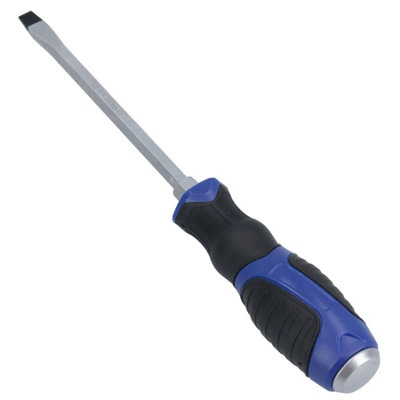 Slotted Flat Headed Screwdriver SL8 8mm x 150mm Magnetic Tip + Rubber ...