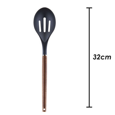 Slotted Spoon Wood Handle Acacia Wooden Heat Resistant