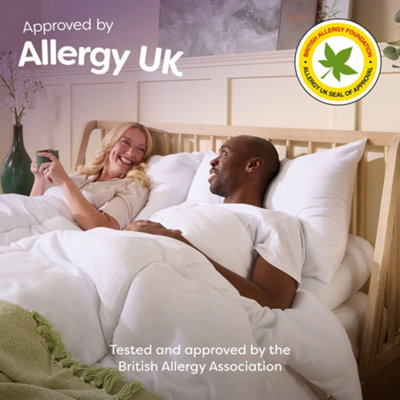 Slumberdown Anti Allergy Super Support Pillows 2 Pack Firm Support Side ...