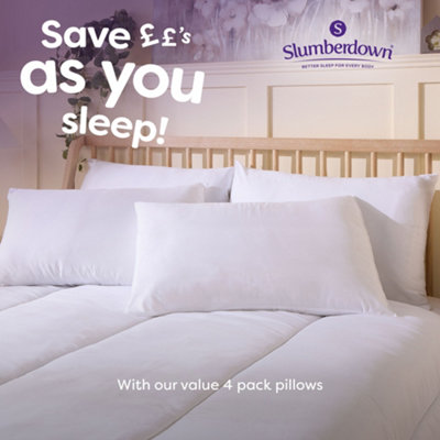 Slumberdown Anti Allergy Super Support Pillows 2 Pack Firm Support Side ...