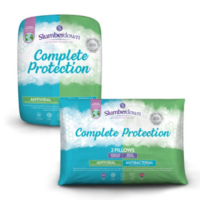 Slumberdown Complete Protection Anti Viral Duvet, 2 Medium Pillows, 10. ...