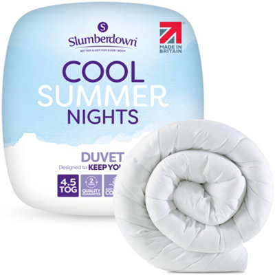 Slumberdown Cool Summer Nights Single Duvet 4.5 Tog Lightweight Cooler ...