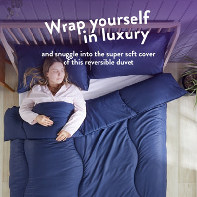 Slumberdown Coverless Comfort Duvet Double 10.5 Tog 2n1 Design Matching ...
