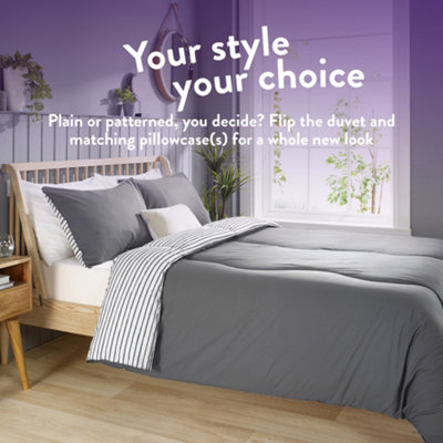 Slumberdown Coverless Duvet King 10.5 Tog 2n1 Design Matching Pillow ...