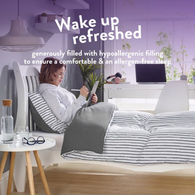 Slumberdown Coverless Duvet King 10.5 Tog 2n1 Design Matching Pillow ...