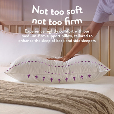 Slumberdown Duck Feather Pillows 2 Pack Hotel Quality Medium Firm Bed ...