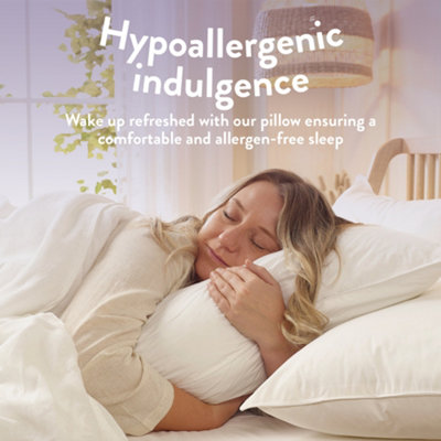 Slumberdown Duck Feather Pillows 2 Pack Hotel Quality Medium Firm Bed ...