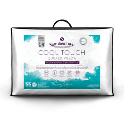 Slumberdown Luxury Cool Pillow 1 Pack Medium Support Back Sleeper ...