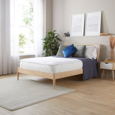 Slumberdown Wool Mattress Topper Double 100% British Wool Temperature ...