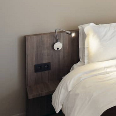 SLV Dio Flex Plate Wall Light in Chrome | DIY at B&Q