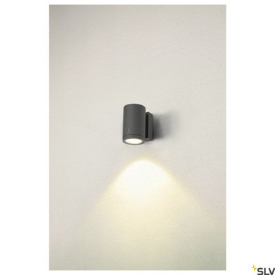 SLV Enola Round Medium, Anthracite, Outdoor Wall Light, Downlight, LED ...