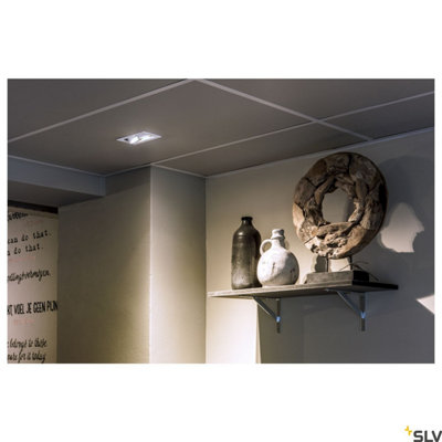 SLV Kadux 2 Double Headed LED Ceiling Luminaire in Matt White | DIY at B&Q