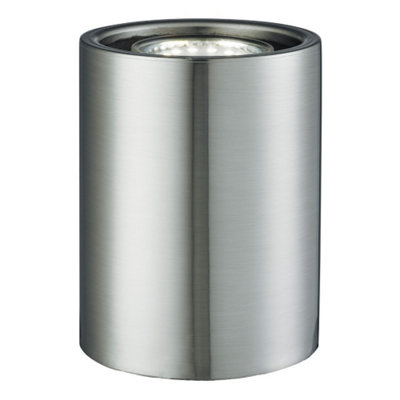 Small and Contemporary Satin Chrome LED Table/Floor Lamp Uplighter ...