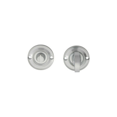 Small Bathroom Thumbturn Lock And Release Handle 67mm Spindle Satin Chrome